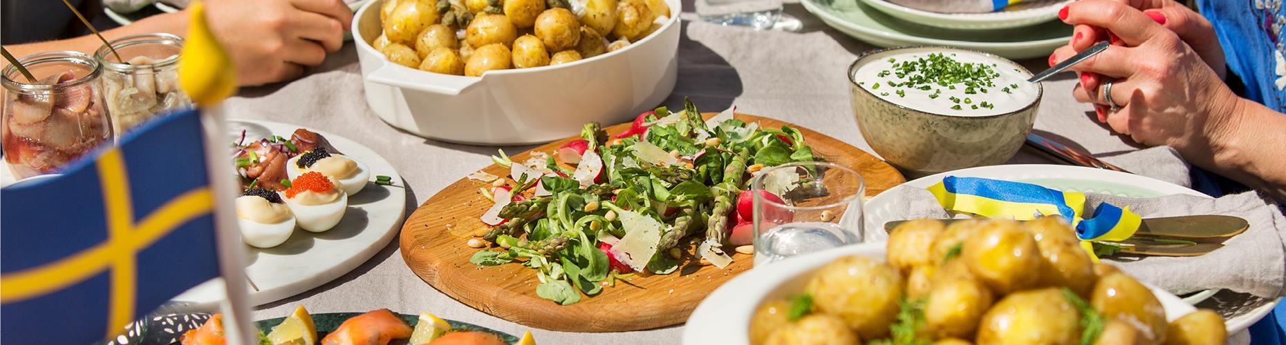 Klassisk midsommarmat