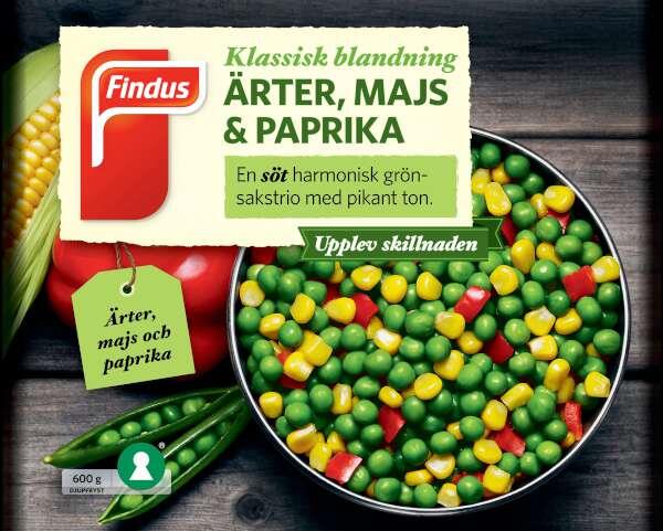 Ärter Majs/Paprika, Fryst