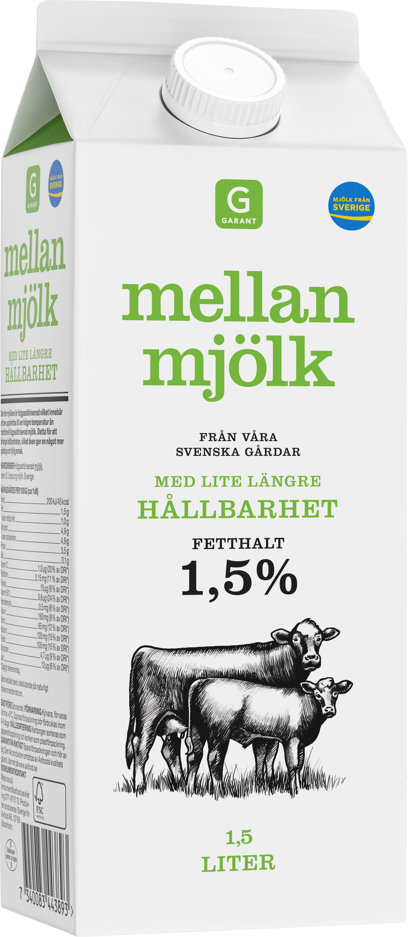 Mellanmjölk 1,5%