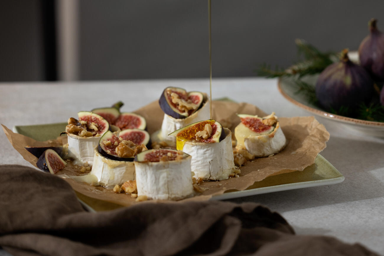 Gratinerad getost med nötter och fikon - City Gross